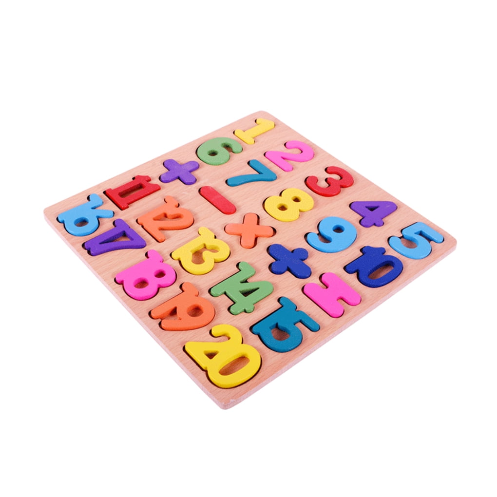 maytalsory Toys Wooden Kids Learning Number Alphabet Puzzles Baby ...