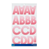 Hello Hobby Pink Glitter Alphabet Stickers 99 Count Large uppercase ...