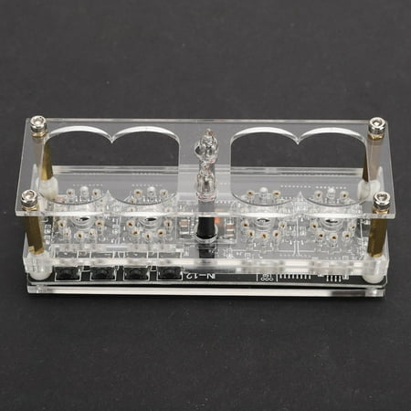 FAGINEY IN-12 LED Tube Clock 4-Bit Seven-Color RGB LED DS3231 Digital ...
