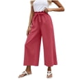 Baeitkot Women's Elastic Waist Pants Women’s Fashion Solid-Color ...