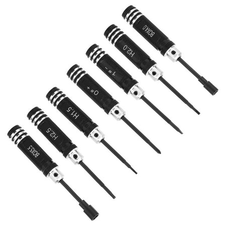 Fosa RC Helicopter Screw Driver Kit,7PCS/Set Hex Slot Cross Screwdriver Set Model Machine ...