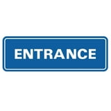 Basic ENTRANCE Door / Wall Sign - Blue - Small - Walmart.com