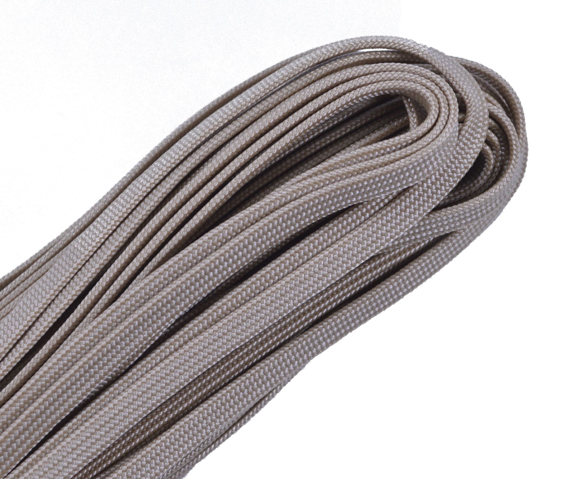 Light Tan Coreless / Flat 550 Paracord - 100 Foot Bundle - Walmart.com