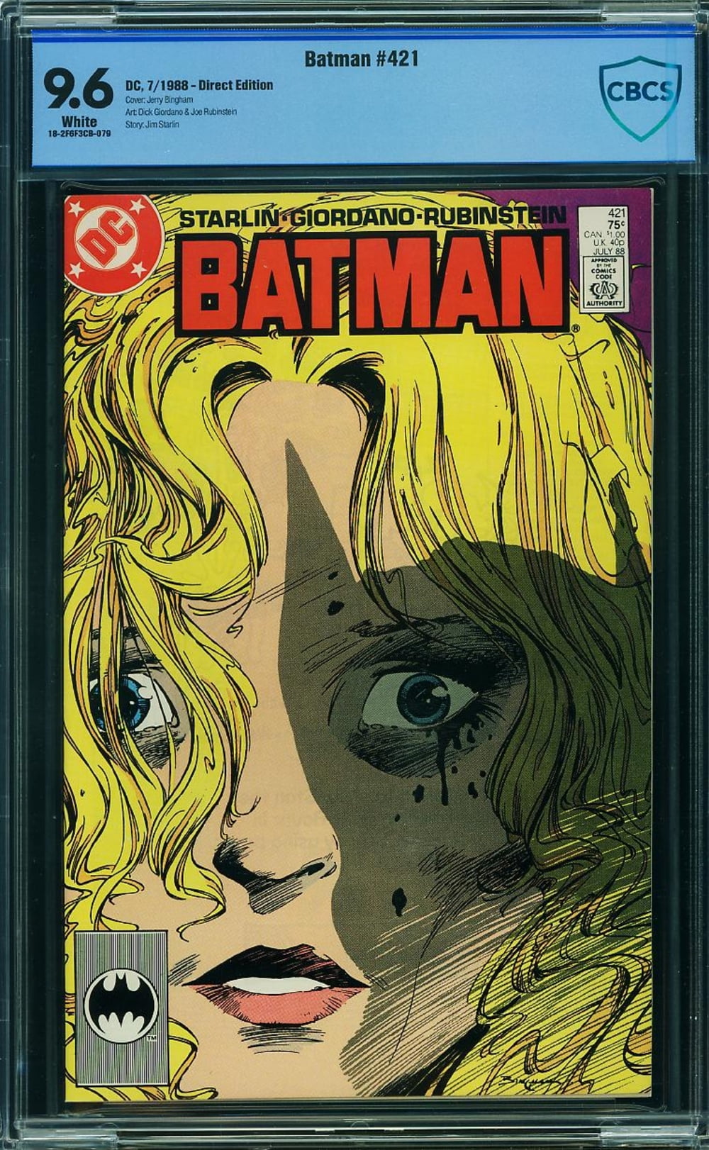 Batman #421 - CBCS 9.6 Comic Book - Walmart.com