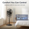 "Lasko 16"" Stand Fan with 3-Speed Oscillation Control for Large Rooms ...