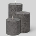 Mainstays Unscented Decorative Pillar Candles Set (3x3, 3x4, 3x6) Dark ...