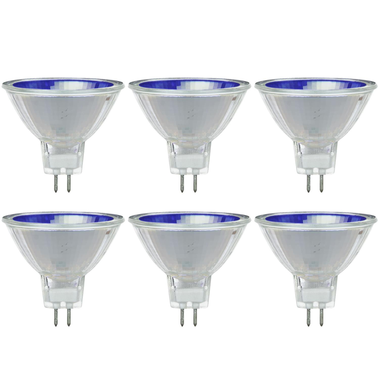 6 Pack Sunlite 50 Watt, 12° Narrow Spot, Colored MR16 Mini Reflector ...