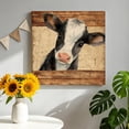 Brown Farm Cow Canvas Wall Art for Living Room, Country Vintage ...