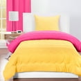 Crayola Hot Magenta and Laser lemon Reversible Comforter Set - Walmart.com