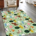 Cartoon Farm Area Rug 4x6 Washable Rug Non Slip Funny Cow Horse Sheep ...