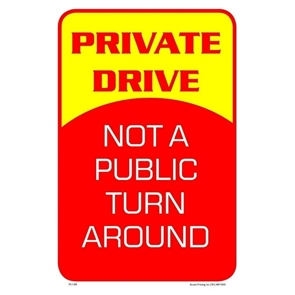 Private Driveway Turn Around Sign
