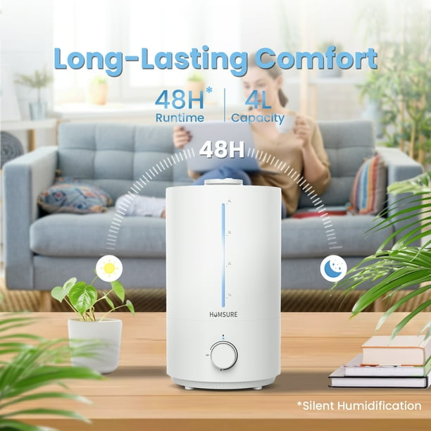 Everlasting Comfort Cool Mist Humidifier,(4L Water Tank) Quiet ...