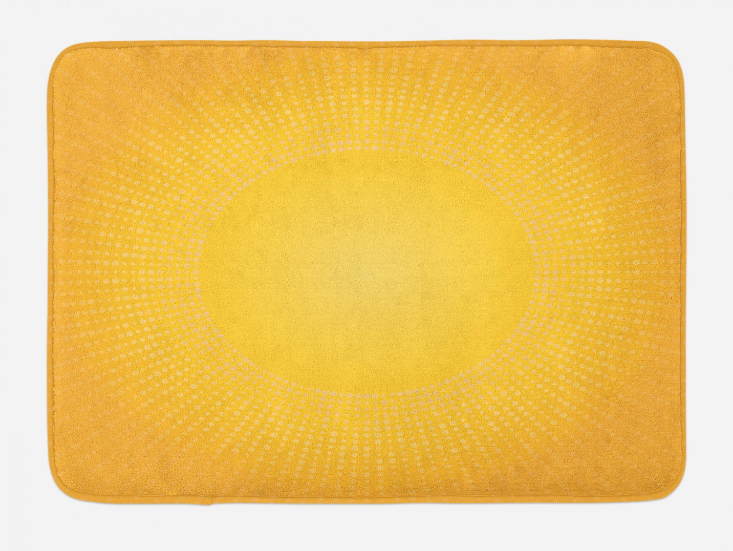 Yellow Bath Mat, Moden Digital Image of the Sun with Sunshine in Cool ...