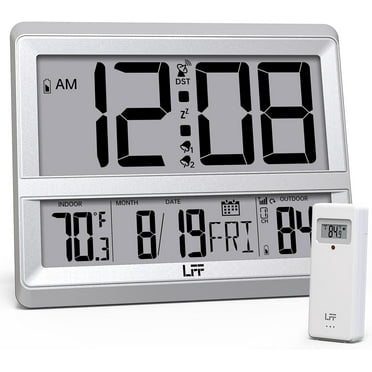 Clearance! Home Decor Large LED Digital Alarm Clock with Curved Screen ...