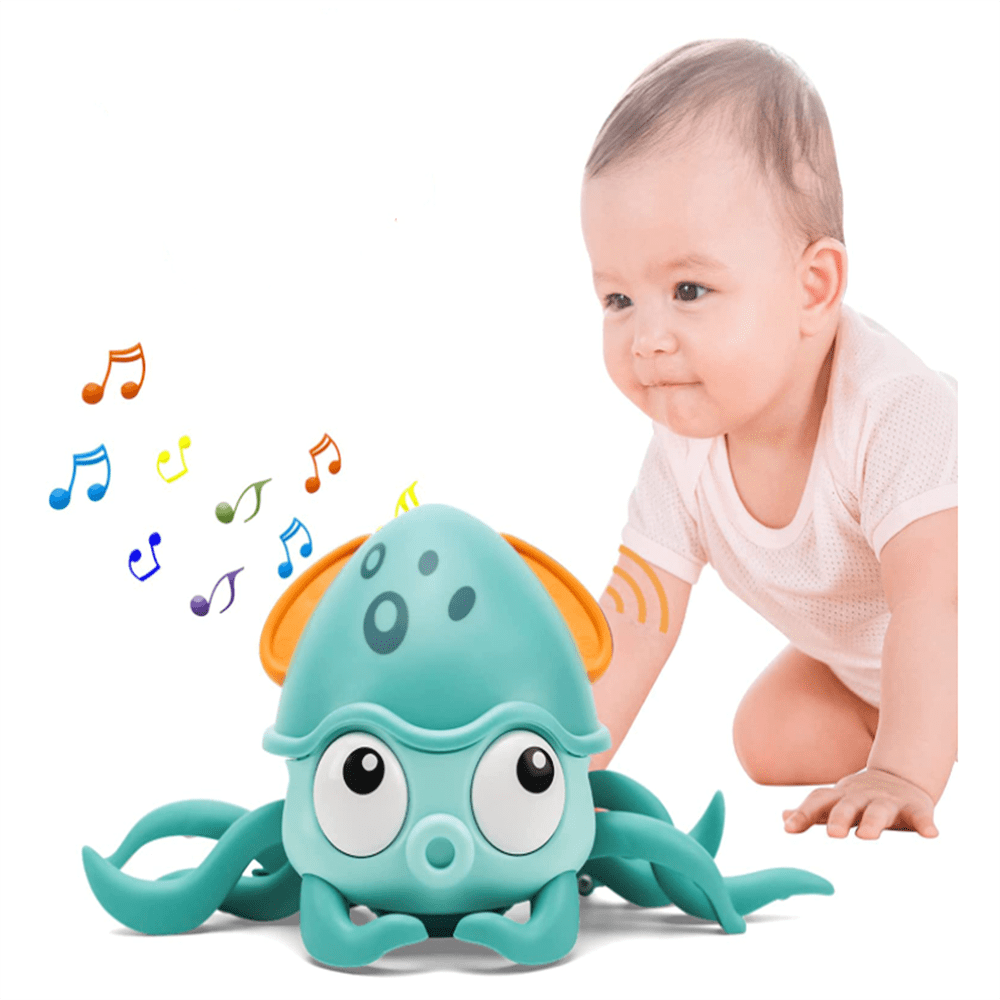 Baby Crawling Toy Musical Octopus Toy, Toddler Interactive Crawling ...