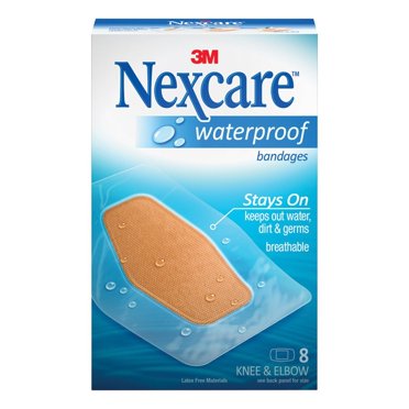 Nexcare Waterproof Clear Knee & Elbow Bandages (8 count), Superior ...