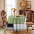 Abstract Art Round Tablecloth 54 inches Green Black Gray Splice ...