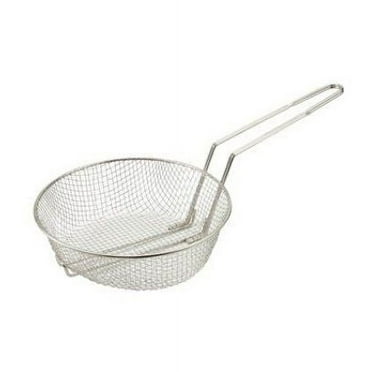 Winco FBR-11 Small 11.25 x 6-Inch 4-Mesh Round Wire Fry Basket with ...