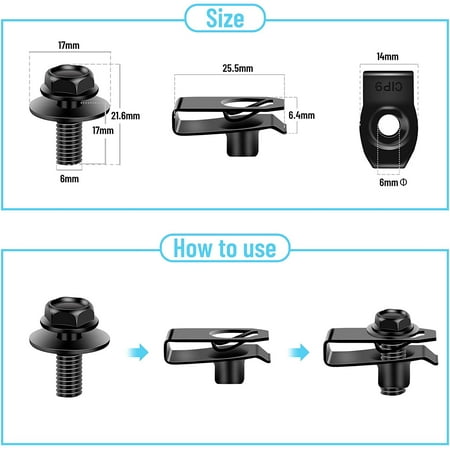 50Pcs RC Body Clips 30-Degree Angle RC Pin Easy to Plug for All 1/10 1/ ...