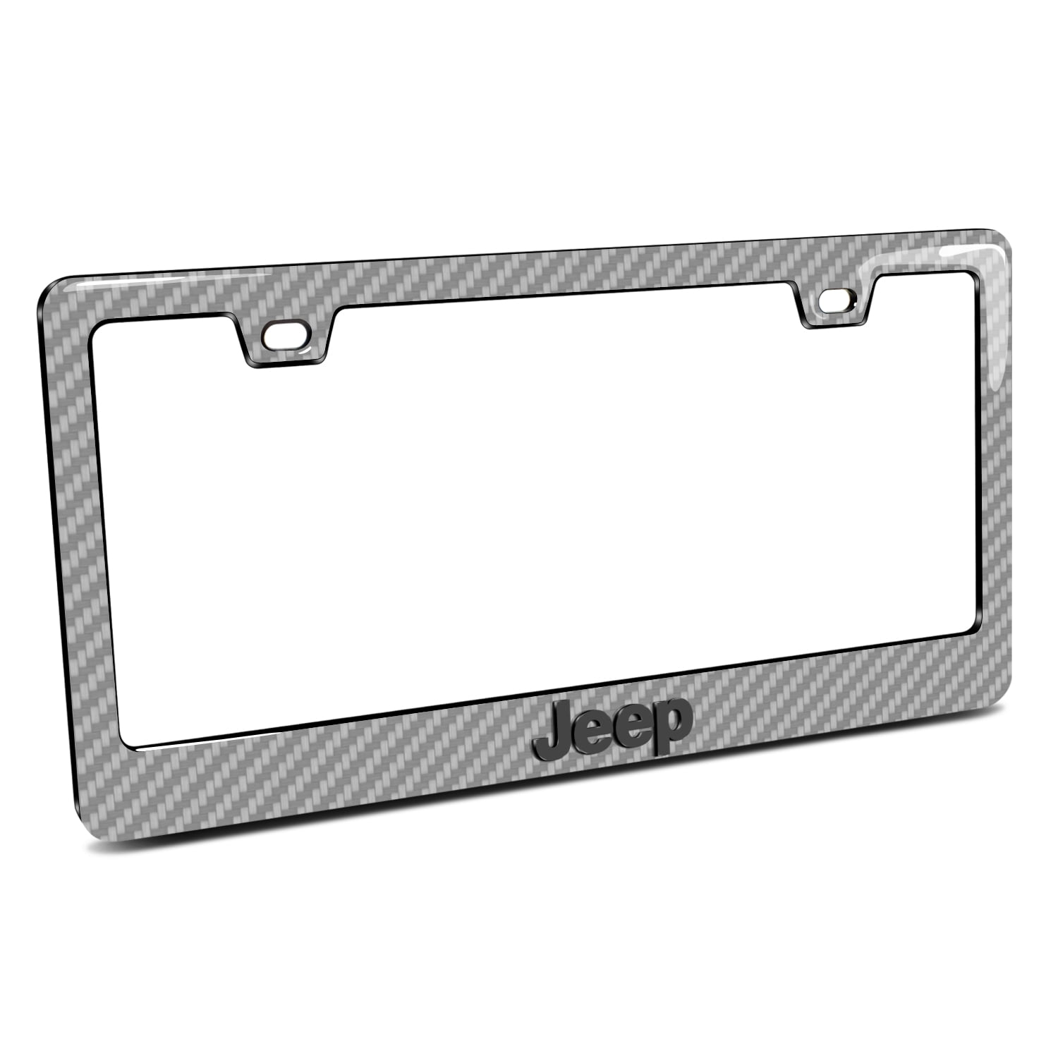 iPick Image for Jeep in 3D Silver Real 3K Carbon Fiber Finish ABS ...