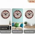 2D Flat 1pc 10Inch Wooden 1pc Luxury Red Ruby Crystal Wall Clock ...