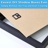 Eucatus 8"x8" Black Wood Shadow Box for DIY Display, 1 Pack - Walmart.com