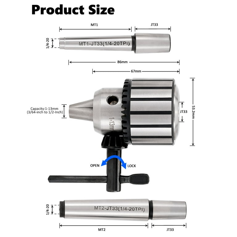 Heavy Duty With Key 1/32 Inch- 5/8 Inch Special Heavy Duty Keyless ...