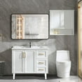 Noble House 30"x40" Rectangular Bathroom Wall Mirror, Metal Frame with ...