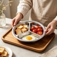 304Stainless Steel Divided Steamer Tray with Double Handle, Round ...