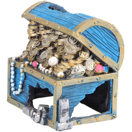 Aquarium Decorations Resin Treasure Chest Ornament Underwater ...