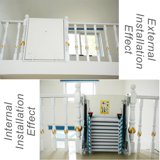 INTBUYING Hidden Loft Folding Ladder Side-Mounted Black Al-mg Alloy ...