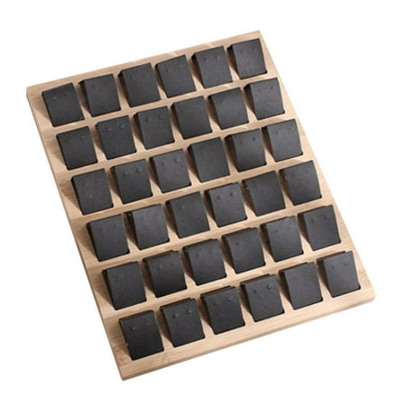 72 Holes Wood Tray Ears Display Stand Jewelry Expositor Ear Studs ...