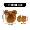 4 Set Cotton Infant Bowknot Hat with Matching Mittens Anti Scratch ...