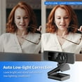 Webcam with Microphone, No Distortion Privacy Cover 1080P USB Camera ...