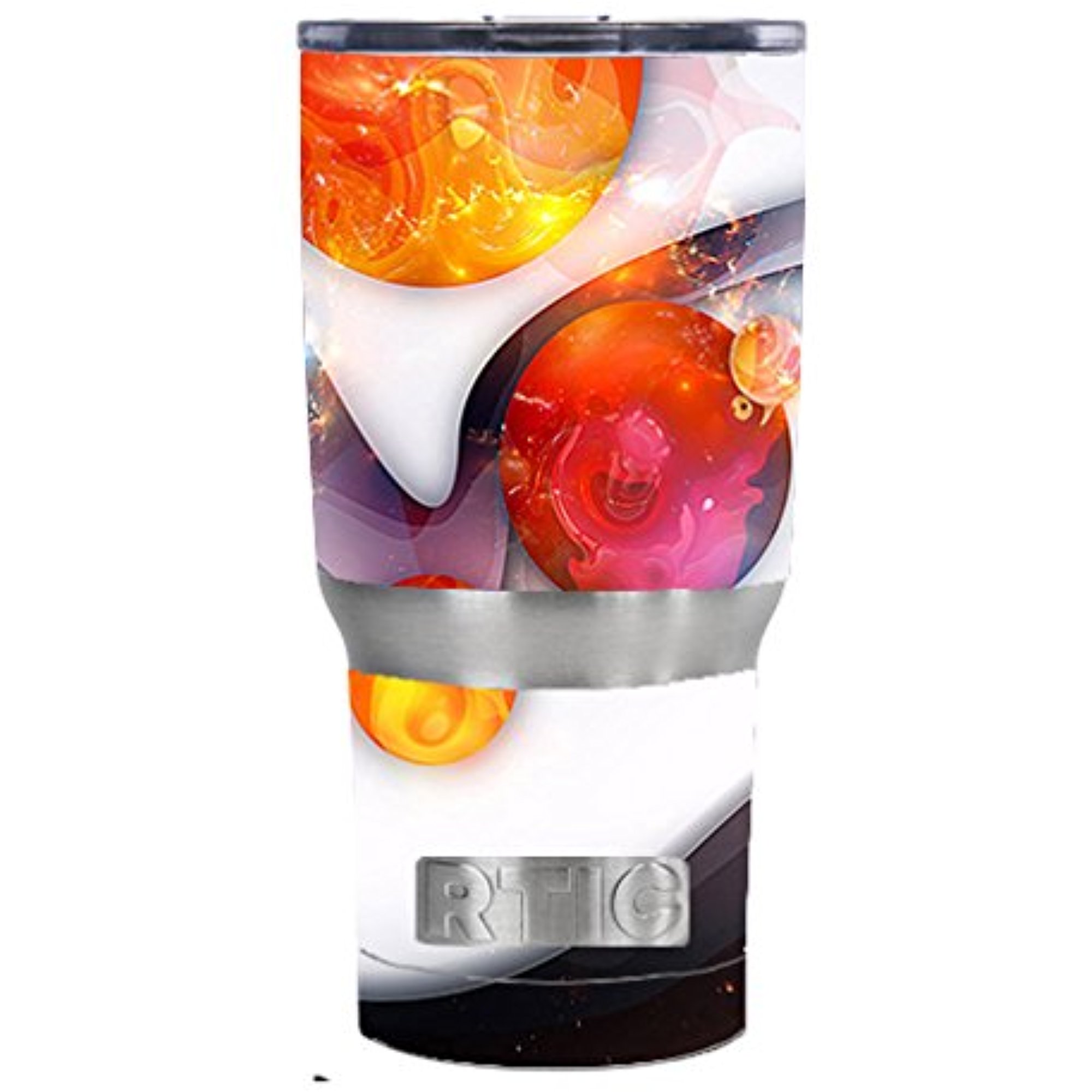 Skin Decal Vinyl Wrap for RTIC 20 oz Tumbler Cup (6-piece kit) stickers ...
