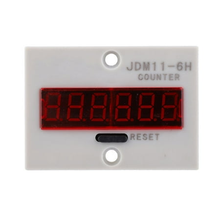 JDM11-6H Electronic Counter 6 Digits LED Digital Display Counter Relay Transducer Count ...