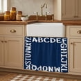 Bold Alphabet Cabinet Curtains 28" W x 35" L, Modern Nautical Letters ...