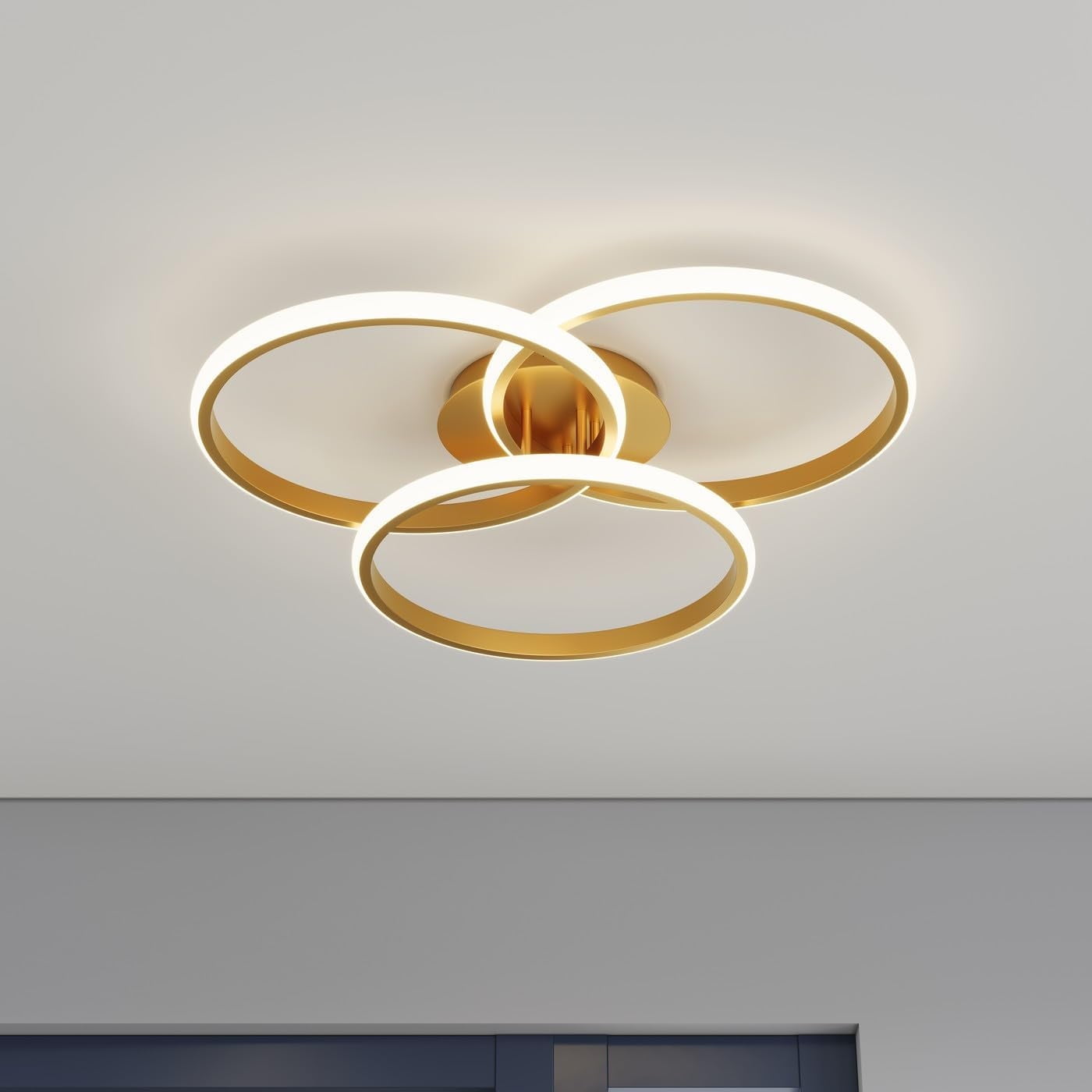 Lámpara de techo LED moderna de montaje semiempotrado de 21,65 pulgadas ...