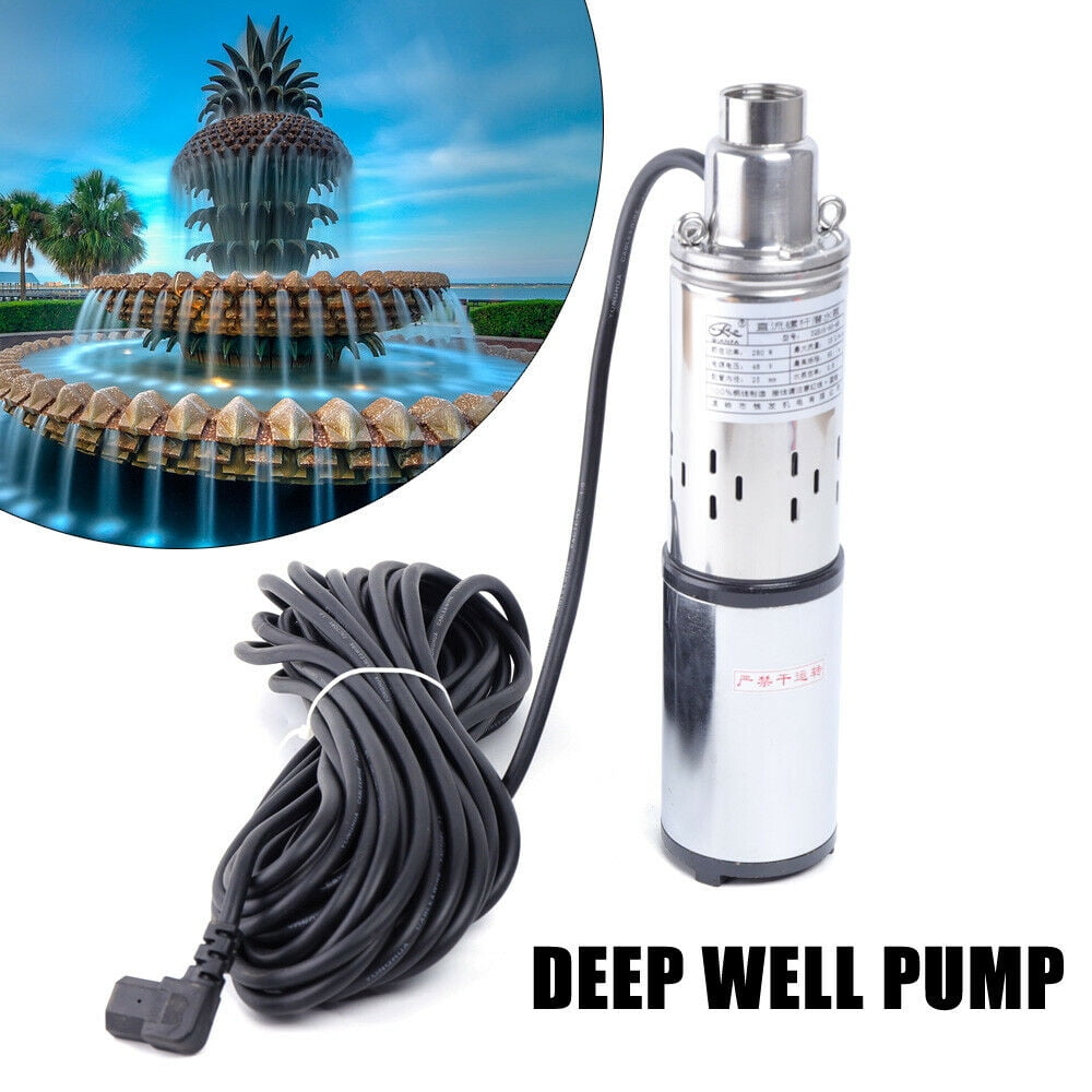 Miumaeov 280W 48V DC Solar Deep Well Water Pump Submersible Water Pump ...