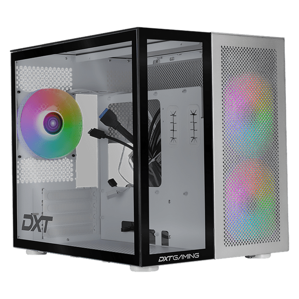 Gabinete Gamer DXT GAMING Titan T7 Micro Torre Micro ATX 3 FAN USB-C Cristal Templado ARGB ...