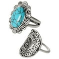 Jessica Simpson Faux Turquoise Stone Ring Set, Set of 2 - Walmart.com