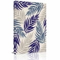 Blue Gray Palm Leaf Canvas Wall Art for Living Room, Country Vintage ...