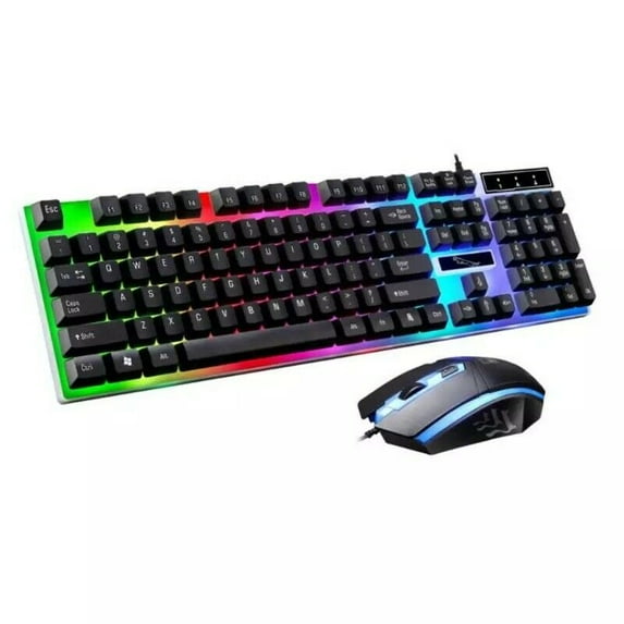 Adjustable Gaming Keyboard G21 Wired USB Gaming Keyboard Rainbow Mouse ...