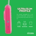 O2COOL 3.5 inch Deluxe USB Rechargeable Necklace Fan, 3 Speed, Pink ...