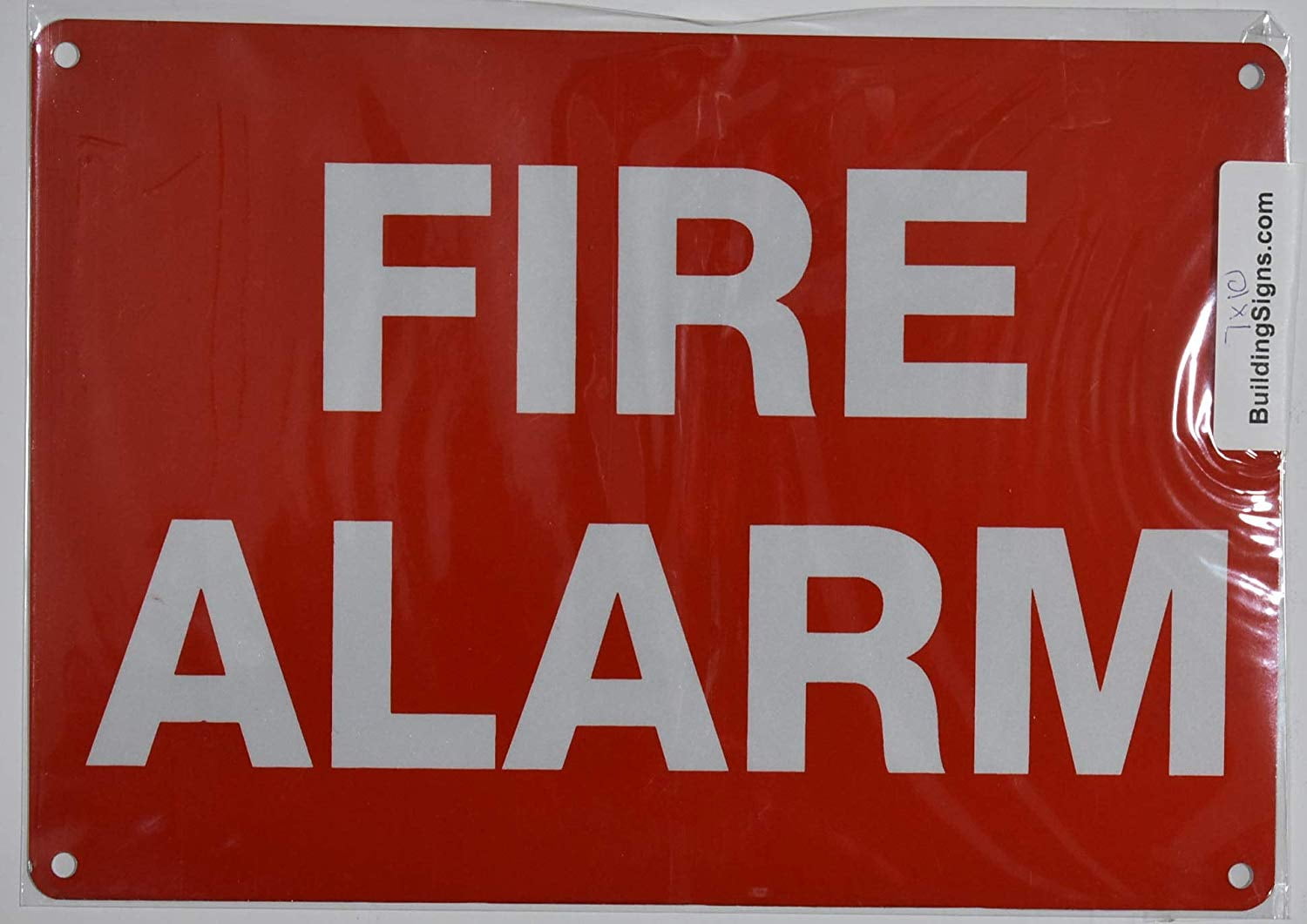 FIRE Alarm Sign (Reflective !!!!!!! Red,Aluminum 7X10) - Walmart.com
