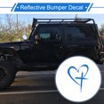 Unique Bargains Reflective Bumper Decal Reflective Blue Square Cross ...