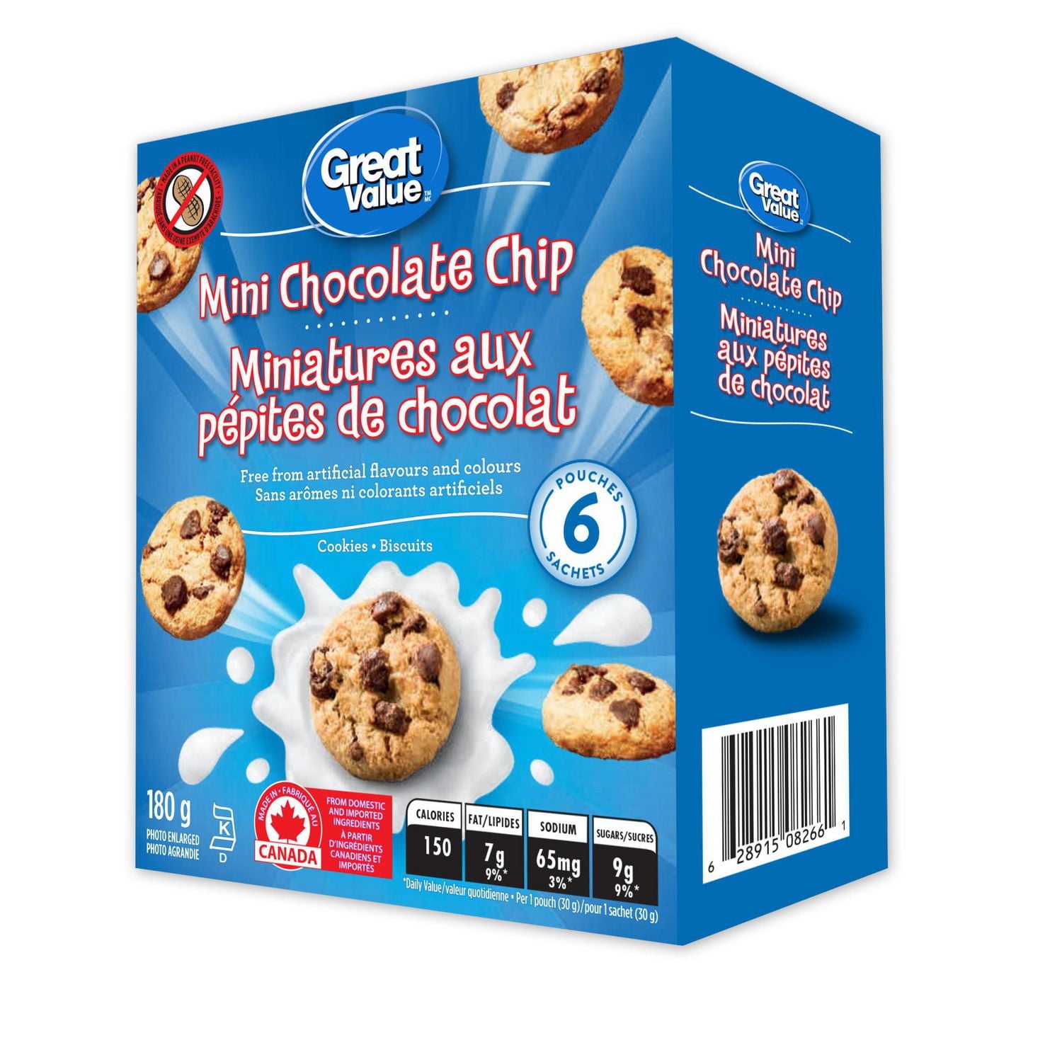 Click here for Great Value Mini Chocolate Chip Cookies 180 G prices