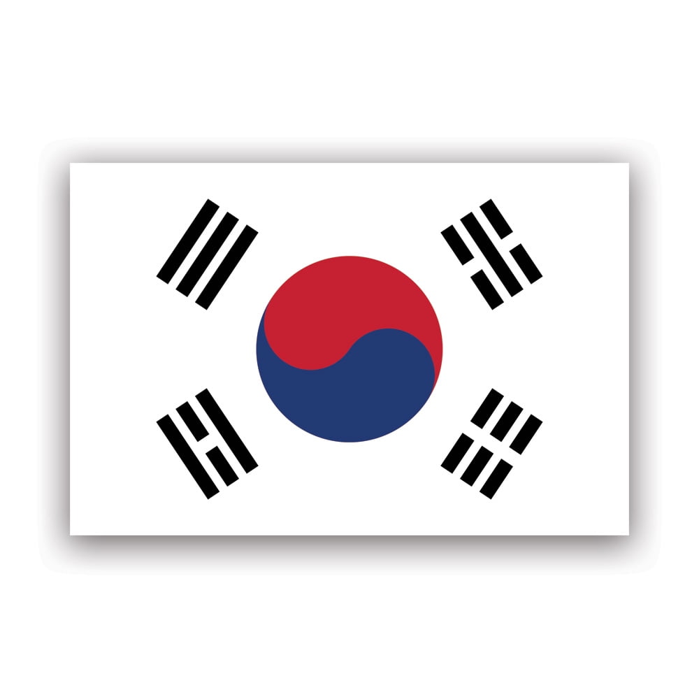 South Korean Flag Sticker Decal - Self Adhesive Vinyl - Weatherproof ...