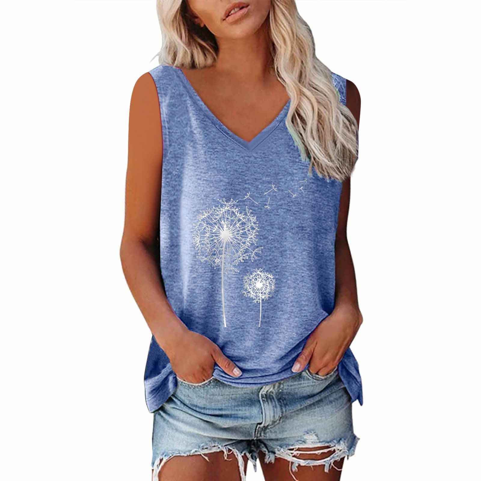 Click here for Unbranded Tank Top For Women Womens Printed Sleeve... prices