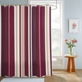 Bathroom Shower Curtain Christmas Red Golden White Striped Waterproof ...